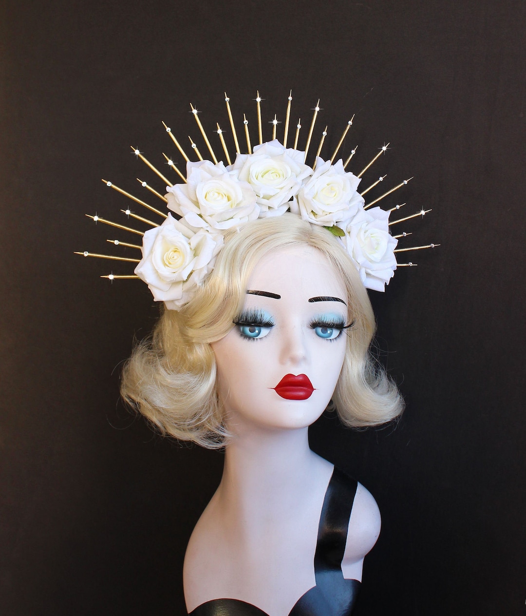 Ivory White Rose Hair Accessory, Wedding Flower Crown, Día De Los ...