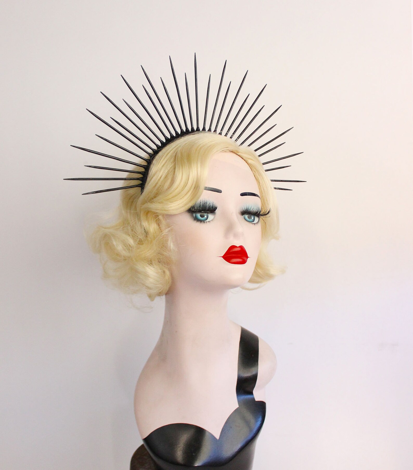 4 Black Halo Crown Black Spike Crown Bridal Crown | Etsy