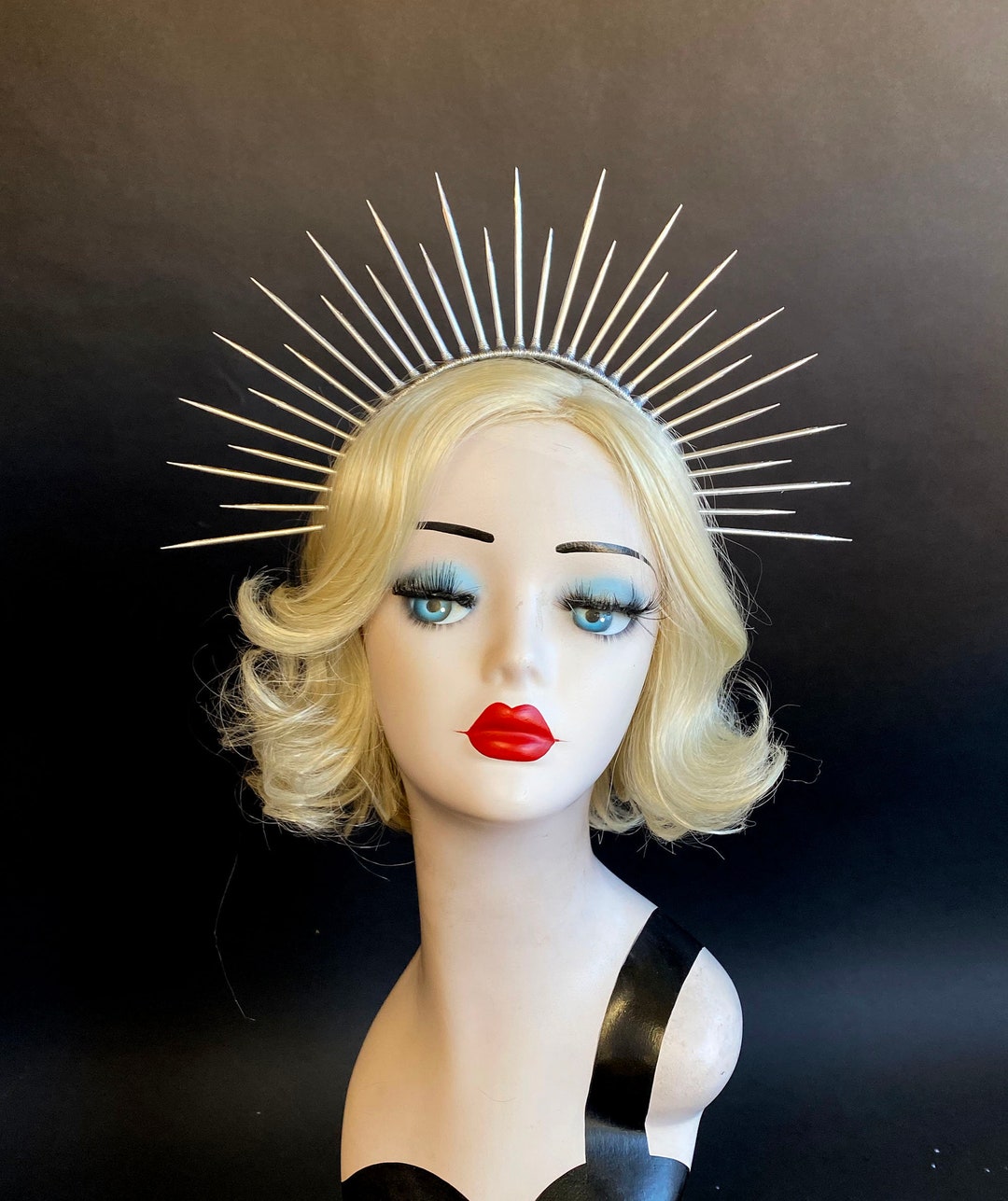 Silver Halo Crown, Gold Spike Crown, Bridal Crown, Crown Headband, Halo ...