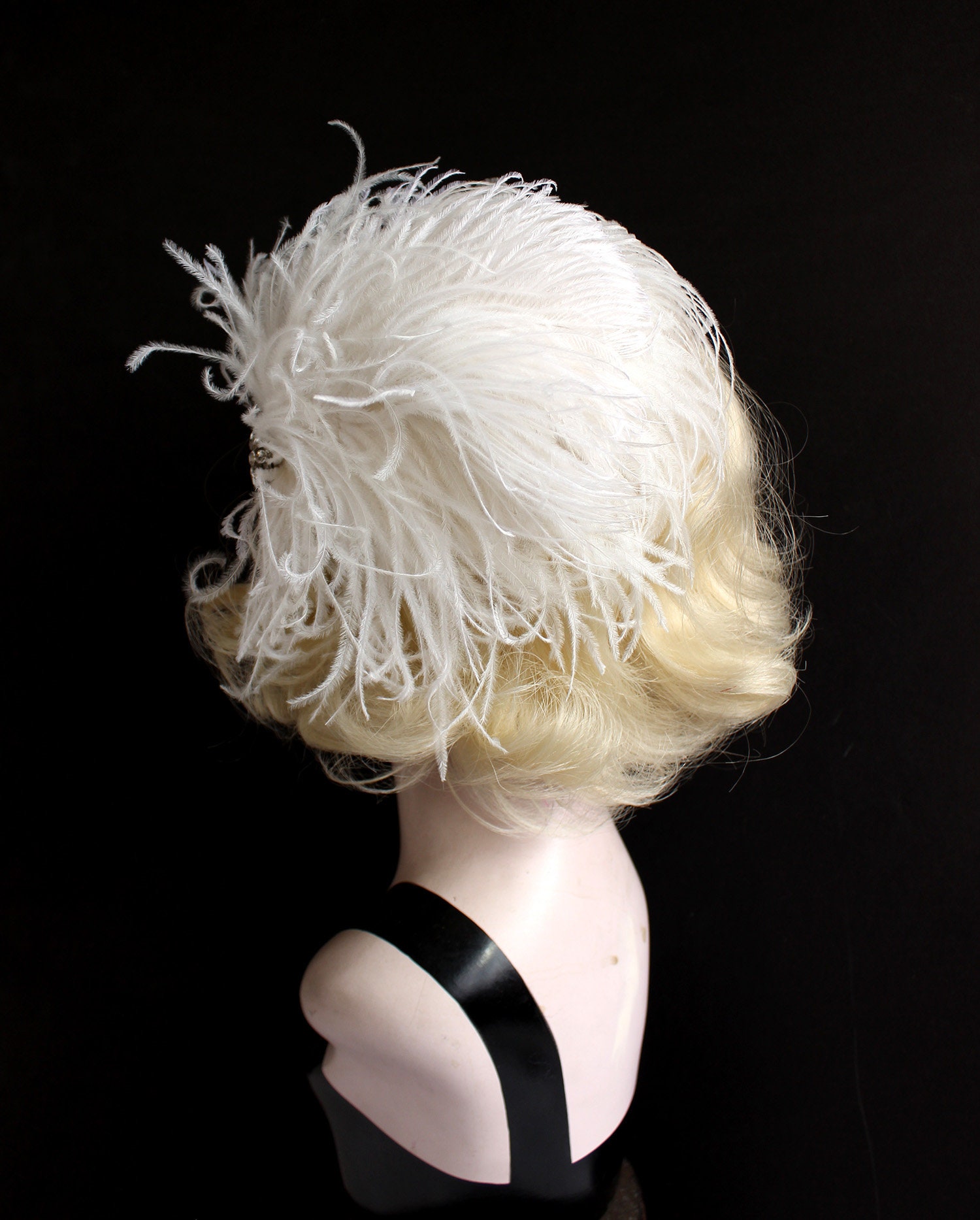 Ivory White Feather Fascinator Feather Headpiece Bridal Hair | Etsy