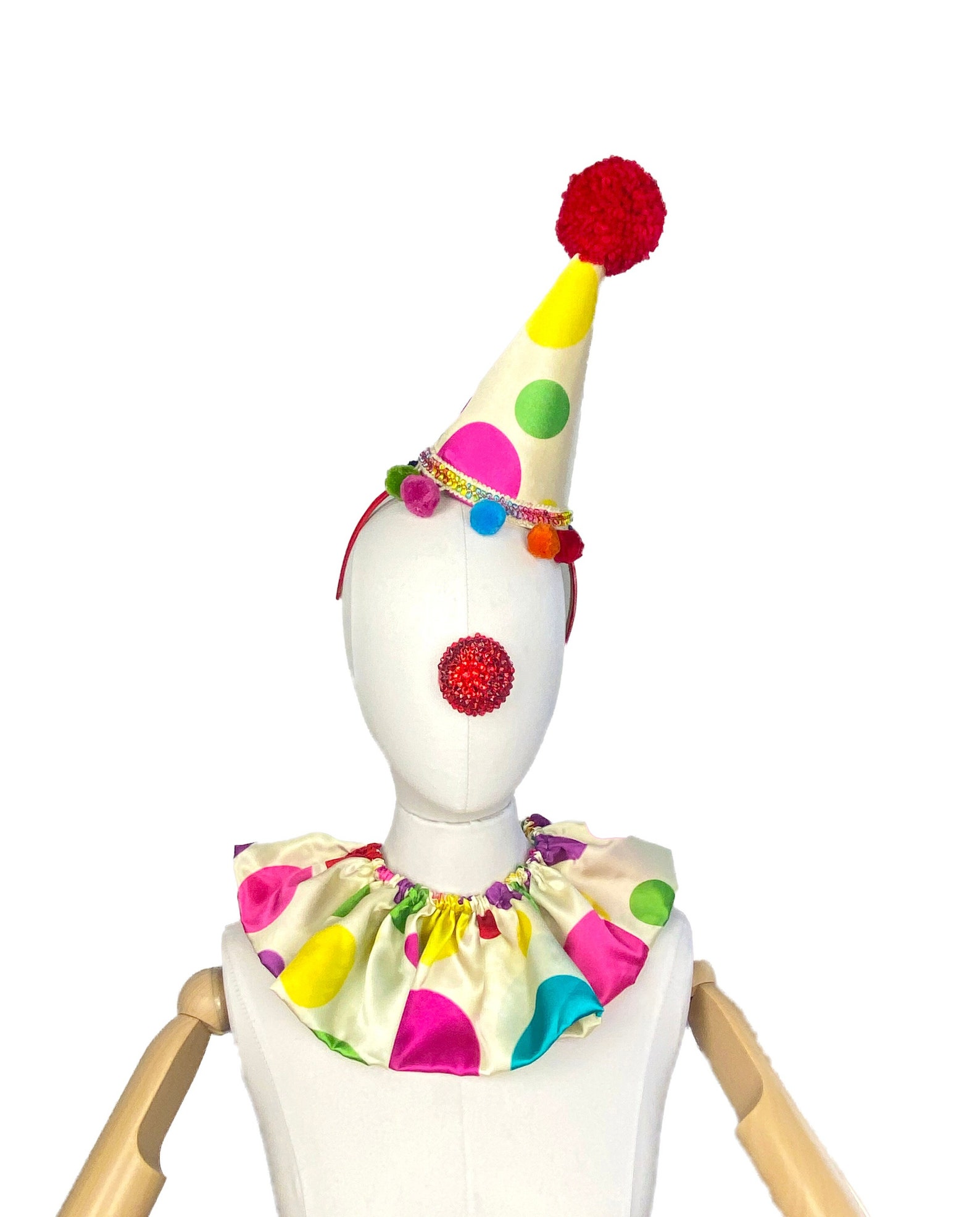 Polka Dot Clown Hat Halloween Costume Vintage Clown Burning - Etsy