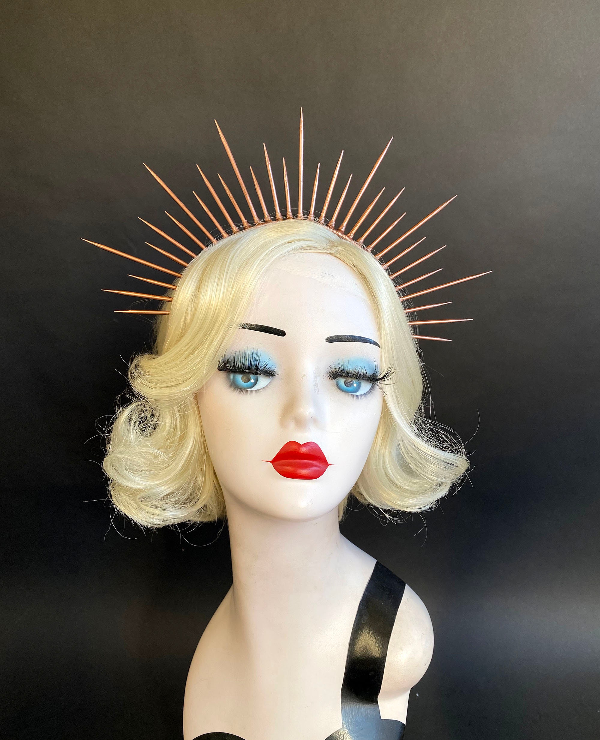 3 Copper Halo Crown with Crystals Gold Spike Crown | Etsy