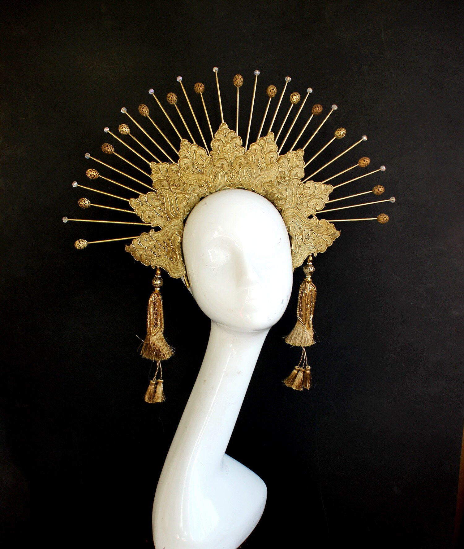 Sun Goddess Crown Headband Halo Headpiece Bridal Headdress - Etsy UK