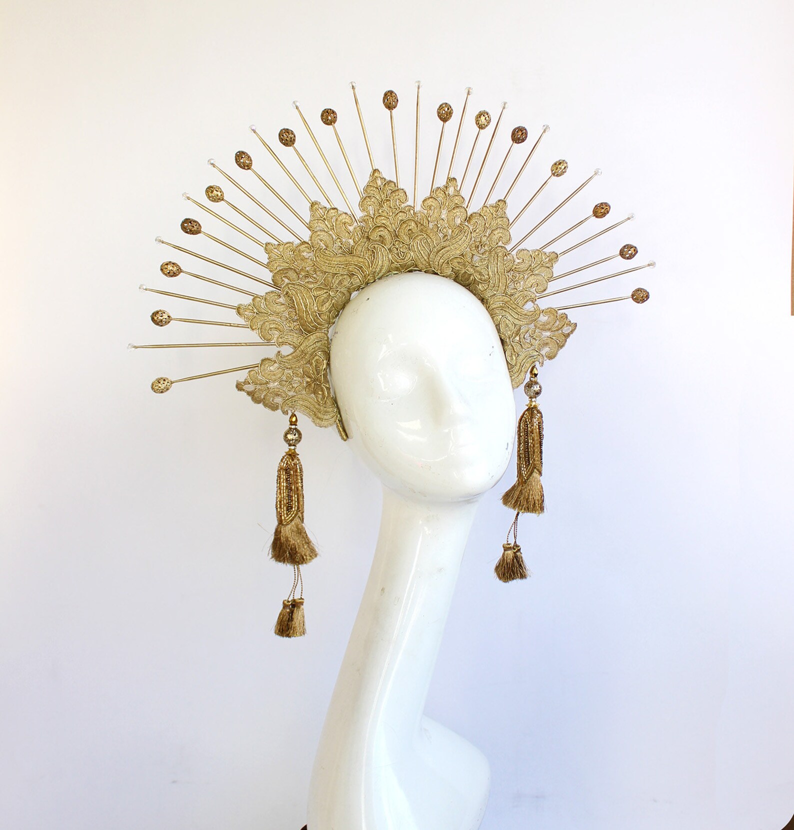 Sun Goddess Crown Headband Halo Headpiece Bridal Headdress | Etsy