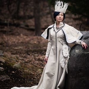Ivory White Lace Crown, Bridal Headpiece, Princess Bride, Snow Queen ...