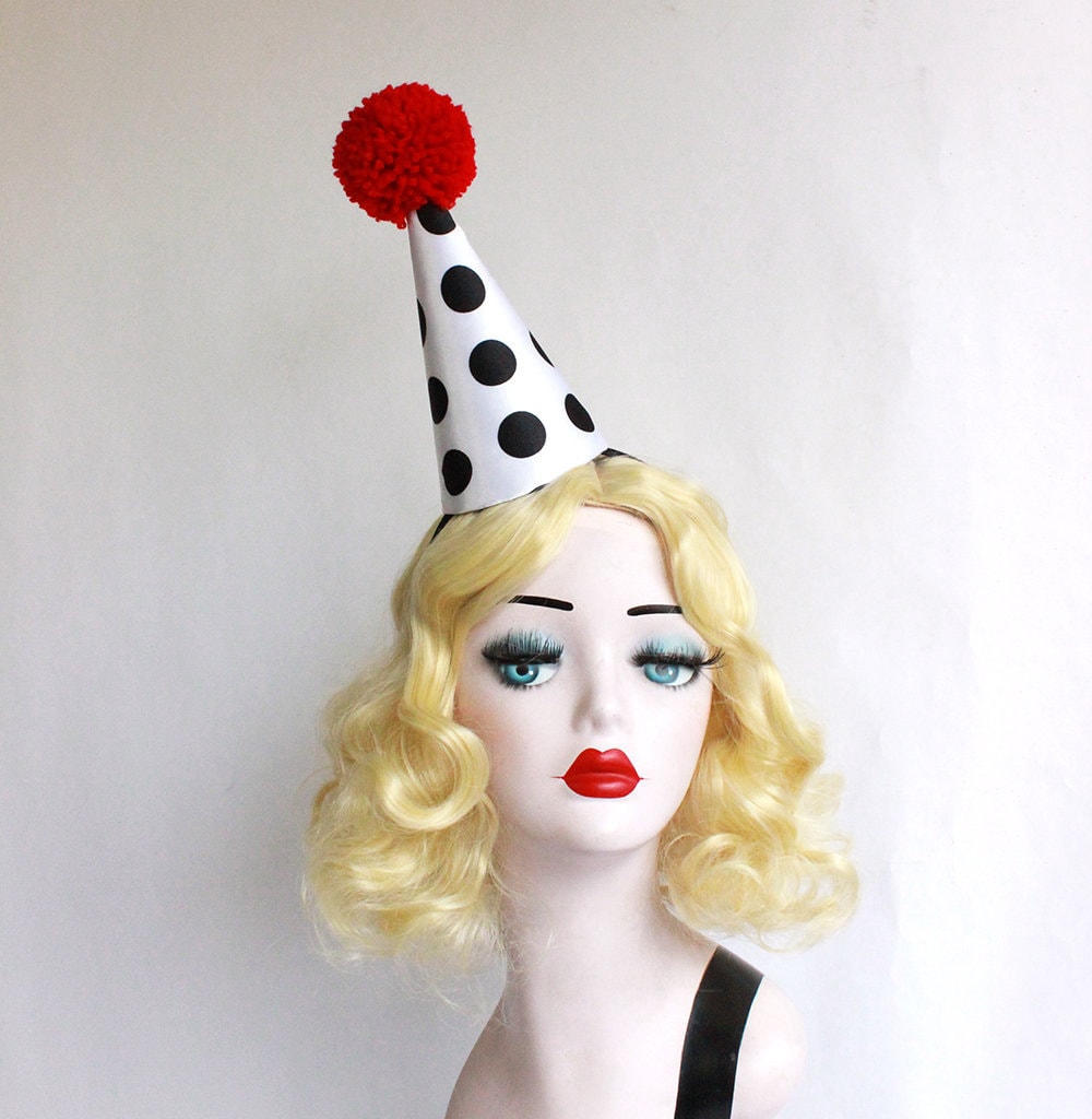 Mini Clown Hat Black White and Red Classic Circus - Etsy Canada