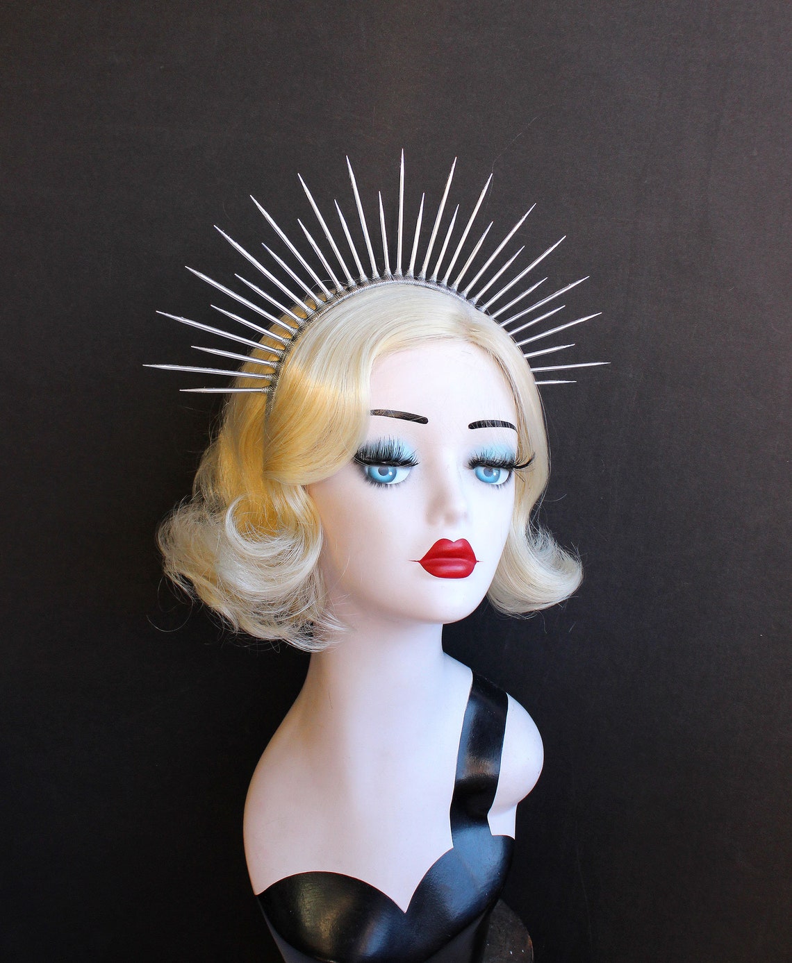 Silver Halo Crown 3 Silver Spike Crown Bridal Crown | Etsy