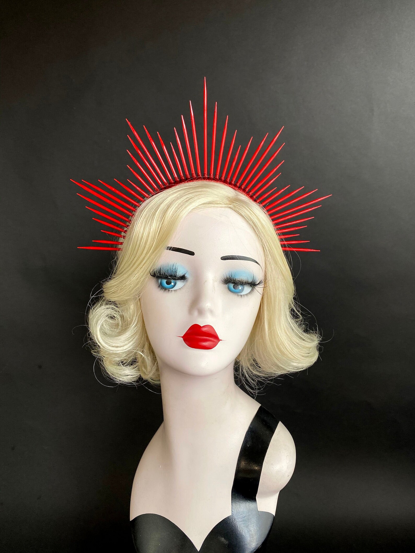 Crystal Halo Headpiece Red Queen Crown Theatrical Costuming | Etsy