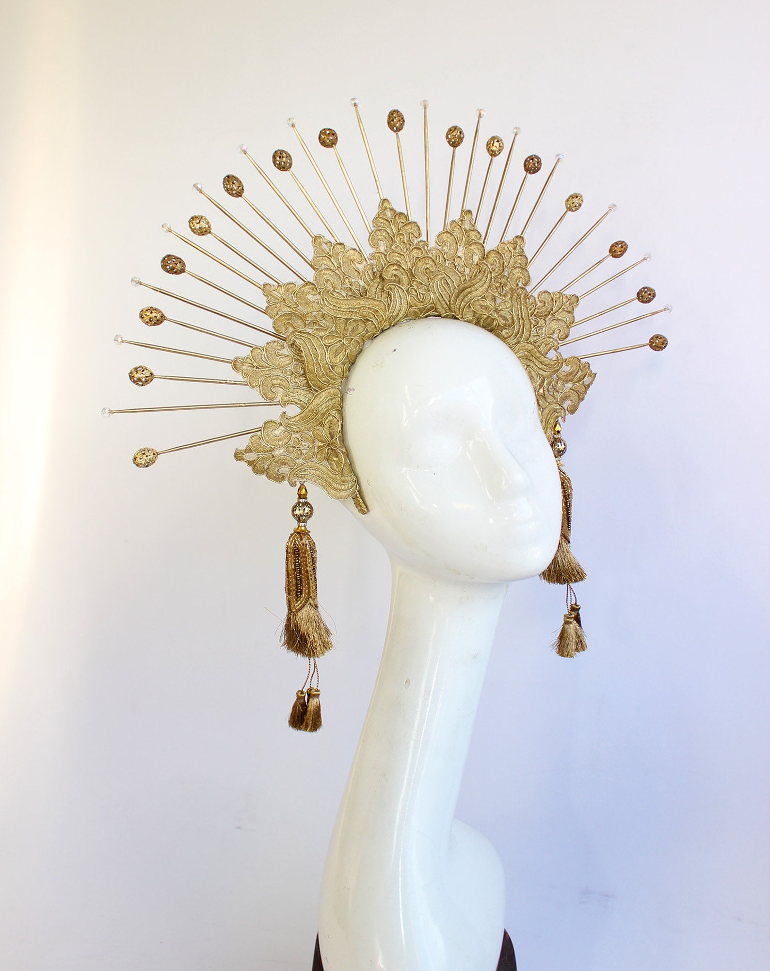 Sun Goddess Crown Headband Halo Headpiece Bridal Headdress - Etsy UK