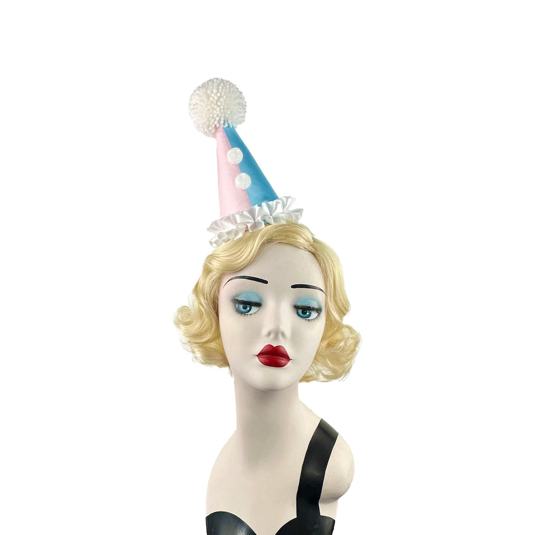 Light Pink and Blue Clown Hat, Scary Clown Costume, Cirque Costume, Kid ...