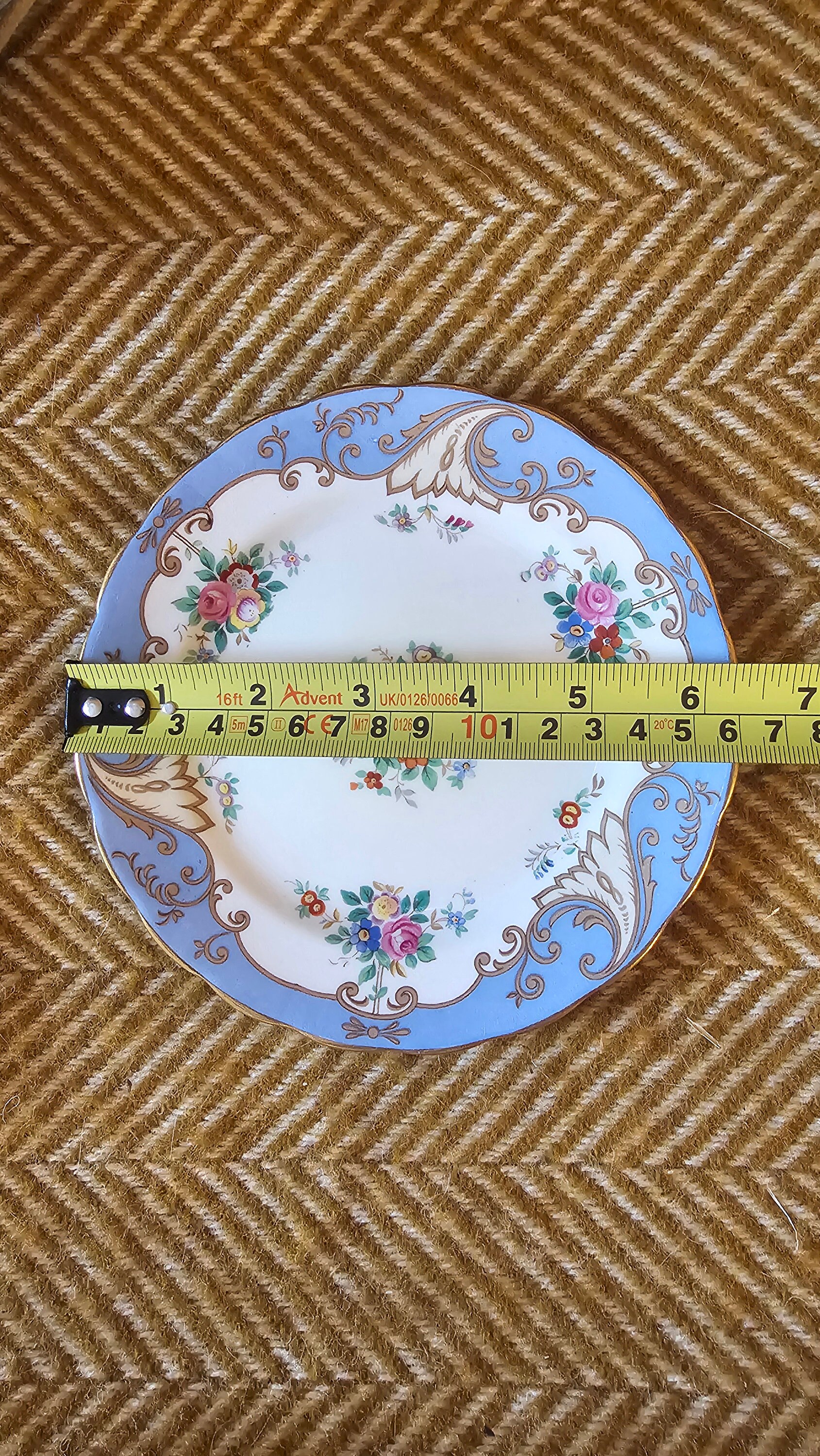 Antique Cake Plate Plant Tuscan China 1900s Country Home English ...