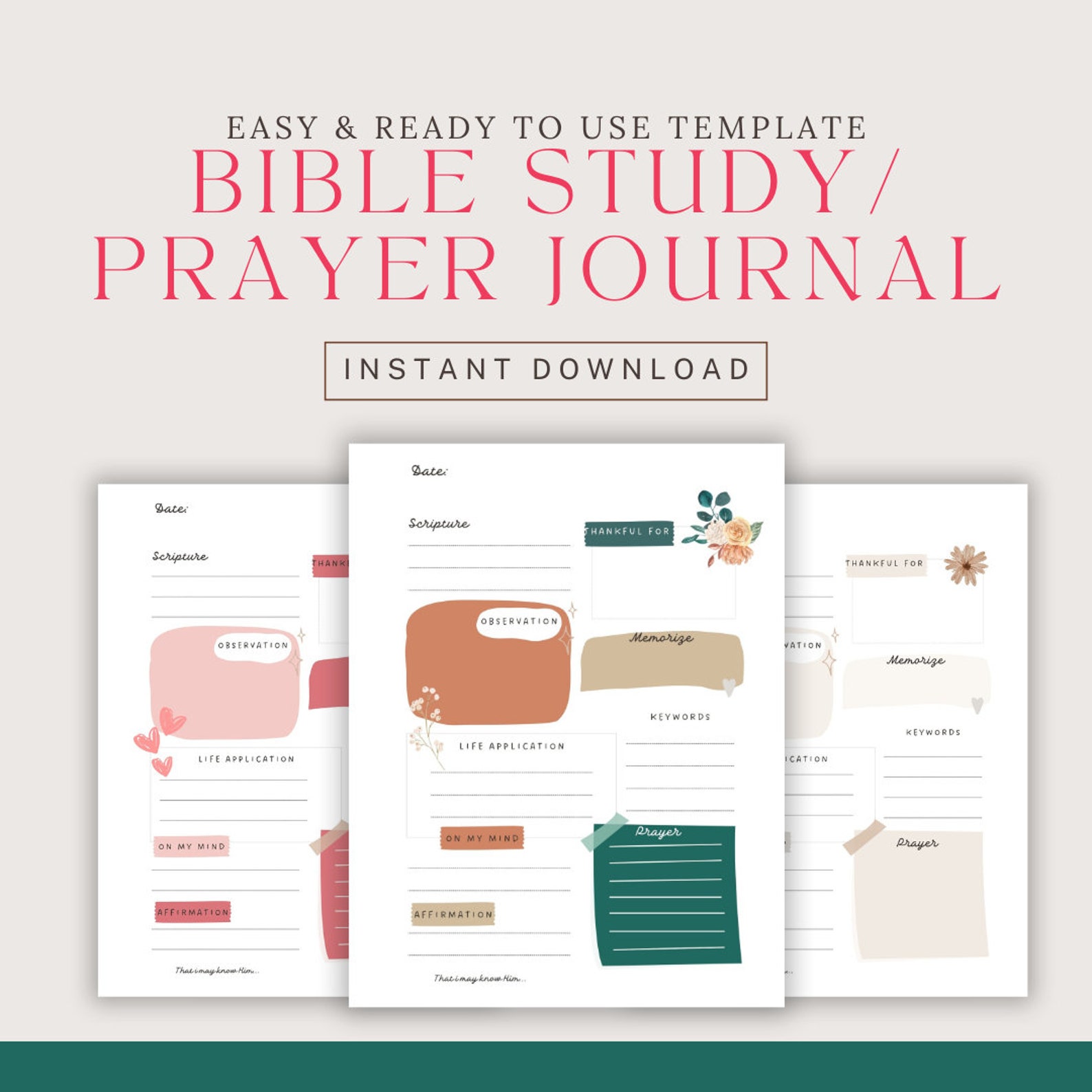 Bible Study Chapter Summary Template Printable Bible Study, Colorful ...