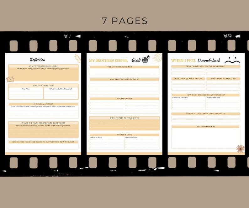 Printable Prayer Journal: Daily Gratitude, Scripture Reflection ...