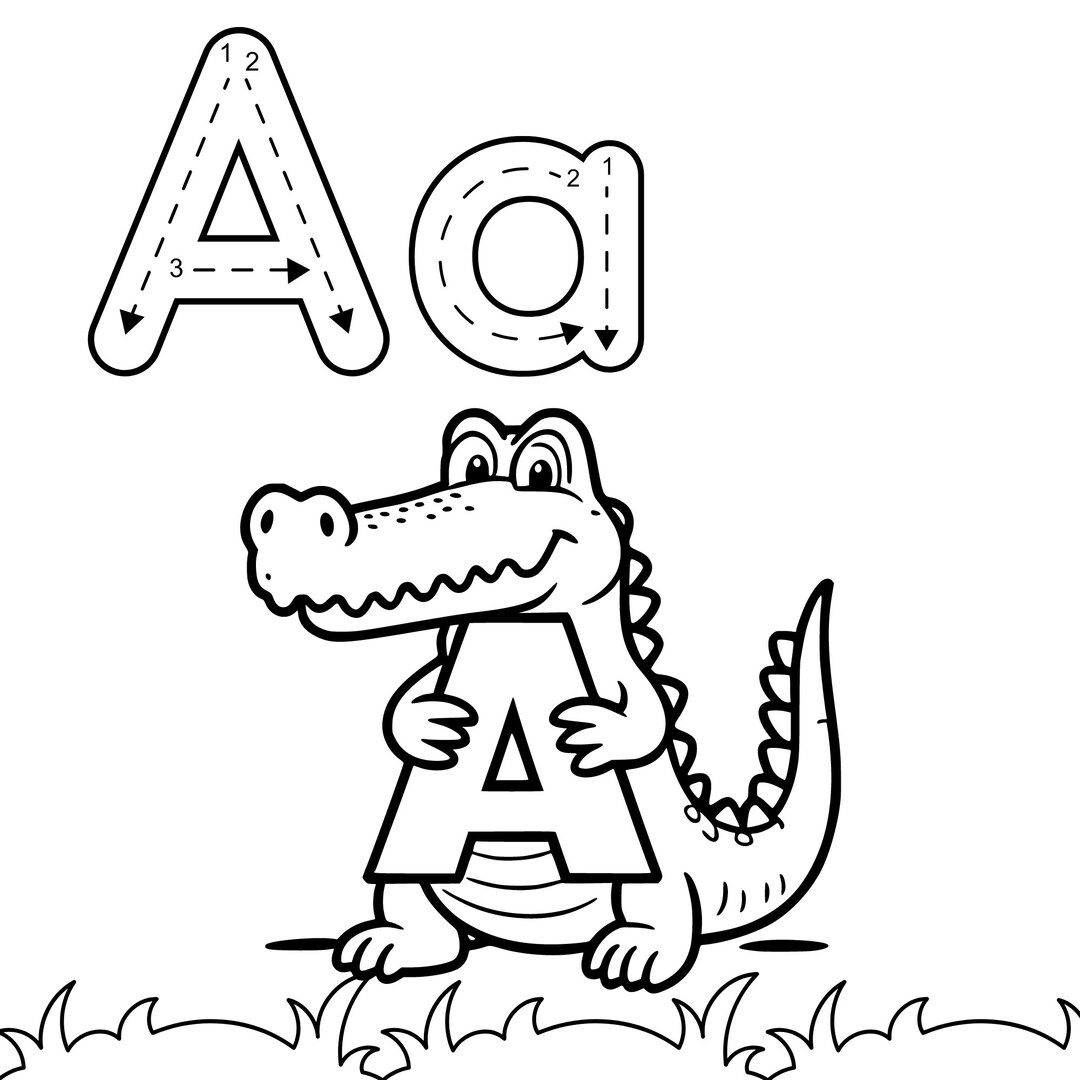 A-Z Animal Coloring Book for Toddlers, Copyright Free, Master Resell ...