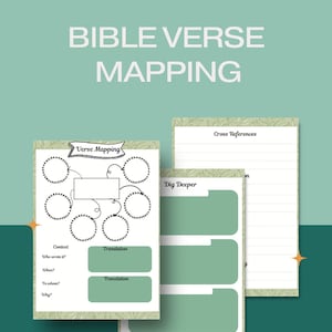 Bible Verse Mapping Template, Printable Bible Study Journal, Minimalist ...