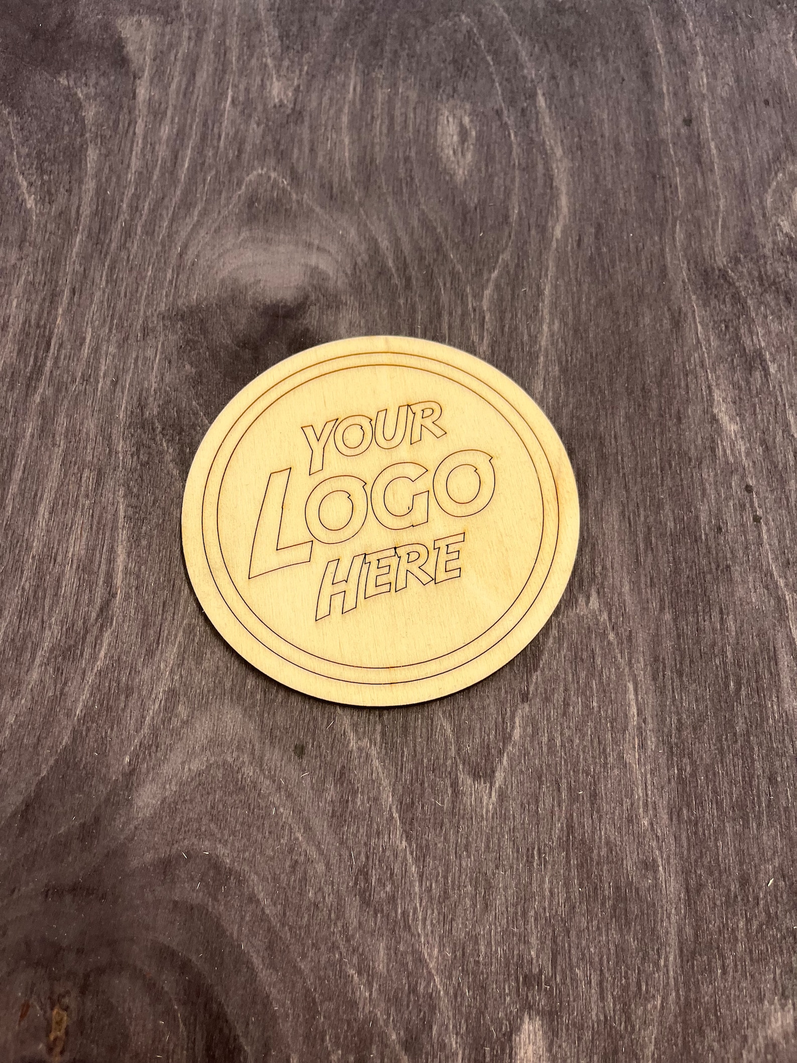 Logo Wooden Coaster, Engraved Wood Coaster, Custom Logo Coaster, Wood ...