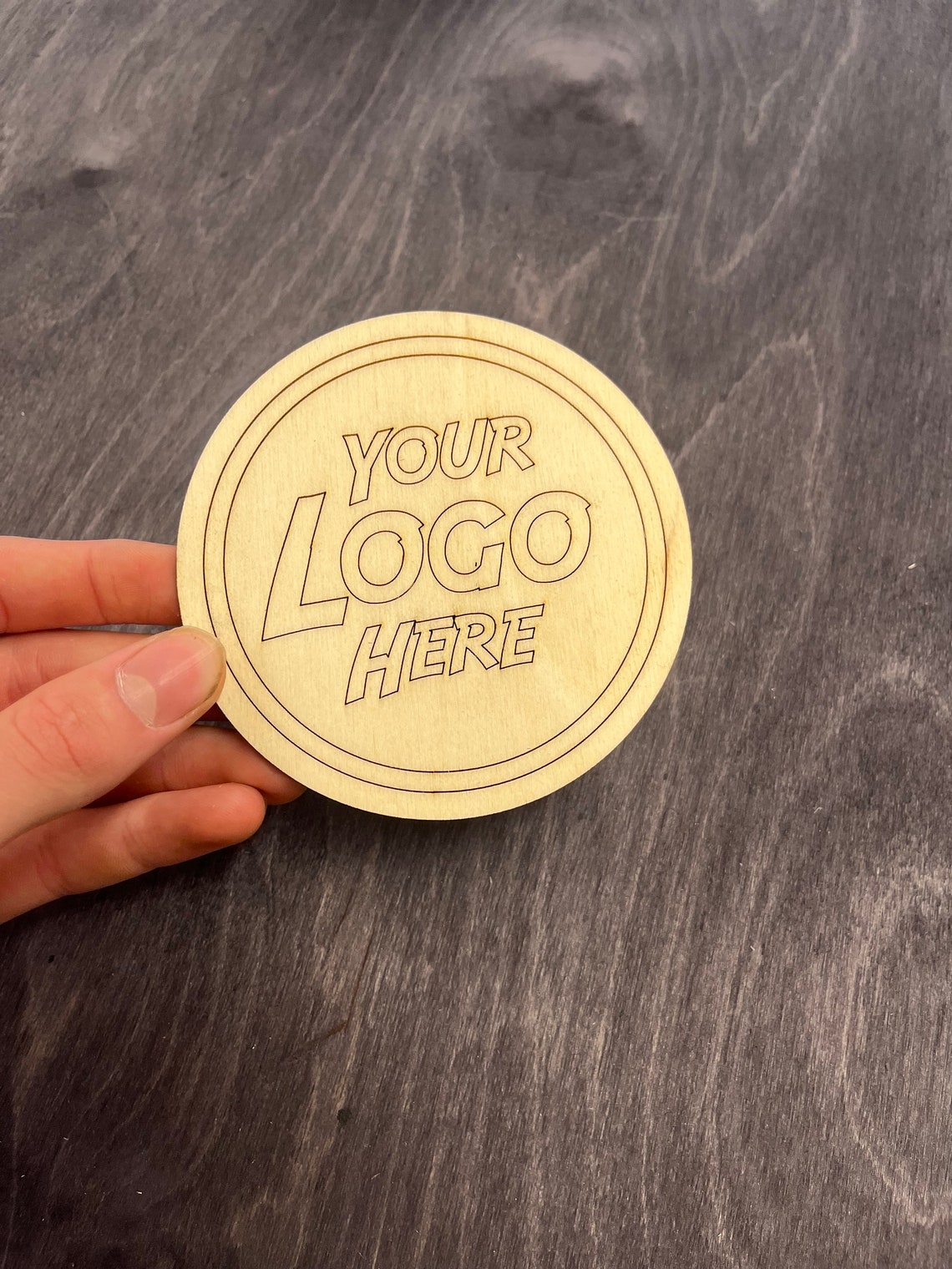 Logo Wooden Coaster, Engraved Wood Coaster, Custom Logo Coaster, Wood ...
