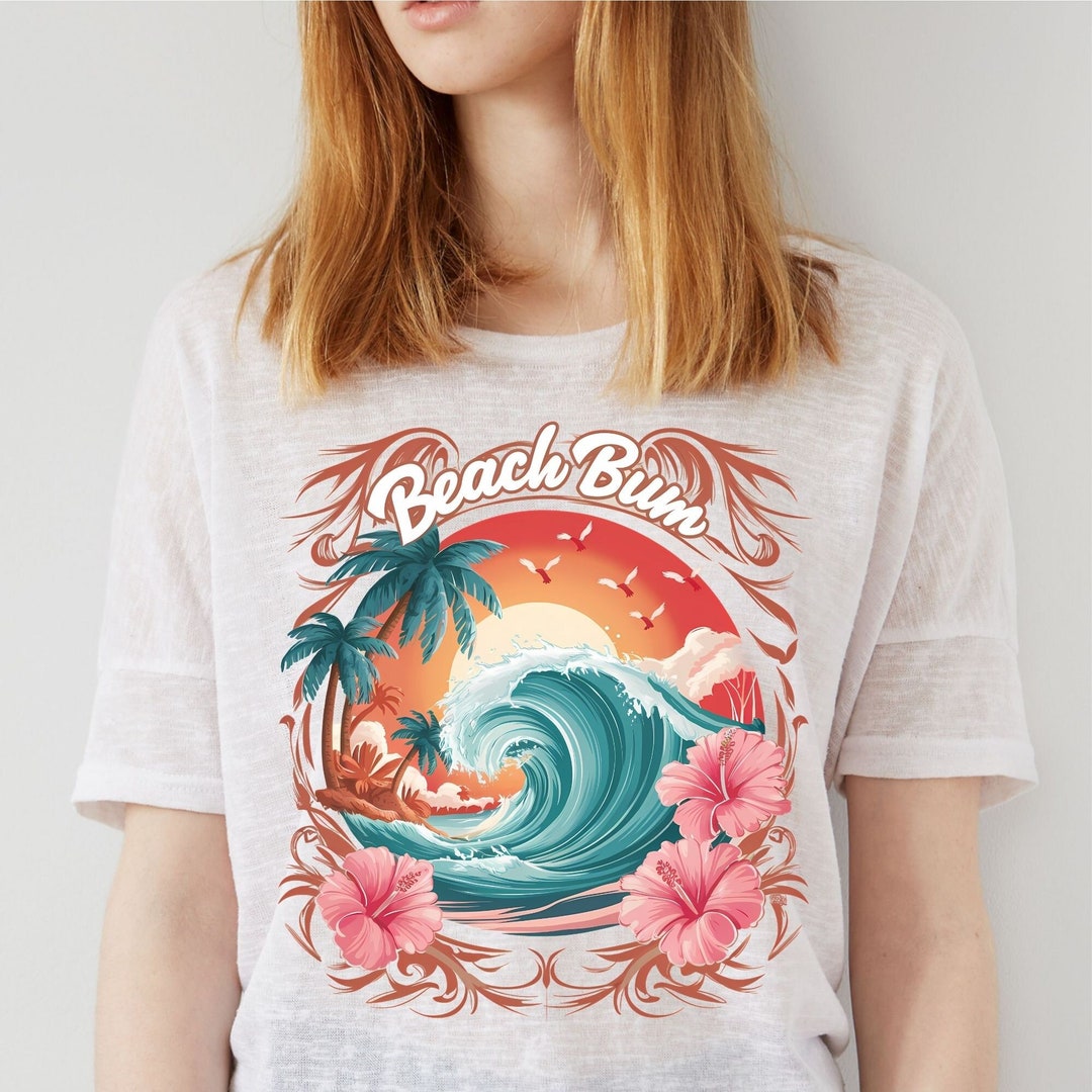 Beach Bum Summer Png,retro Summer PNG for Sublimation,coconut Girl Png ...