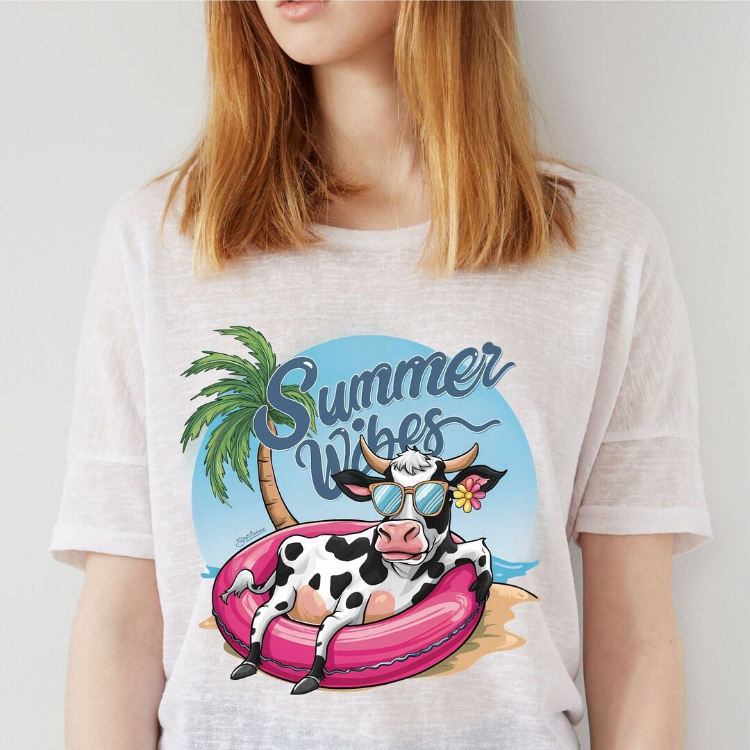 Summer Vibes Cow PNG, Funny Cow Png, Highland Cow Png, Summer Vibes Png ...