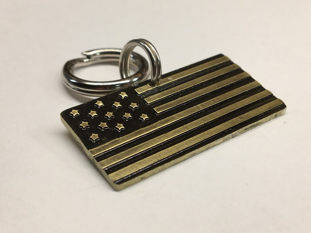 American Flag Made in the USA Dog Name Tag-patriotic Collar Pet Id Tag ...