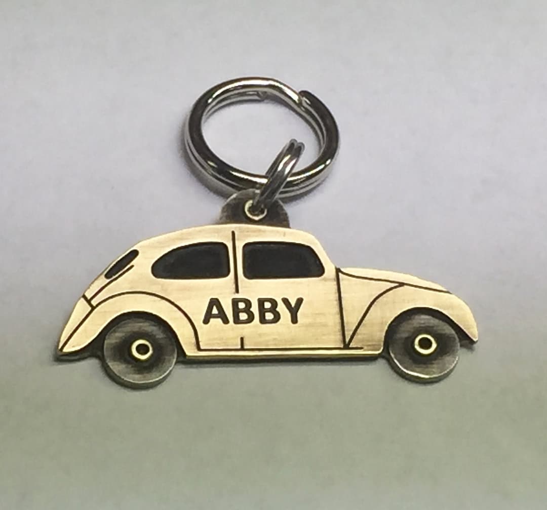 Auto Automobile Car VW Bug Dog Pet Tag-unique Collar ID Tag Customized ...
