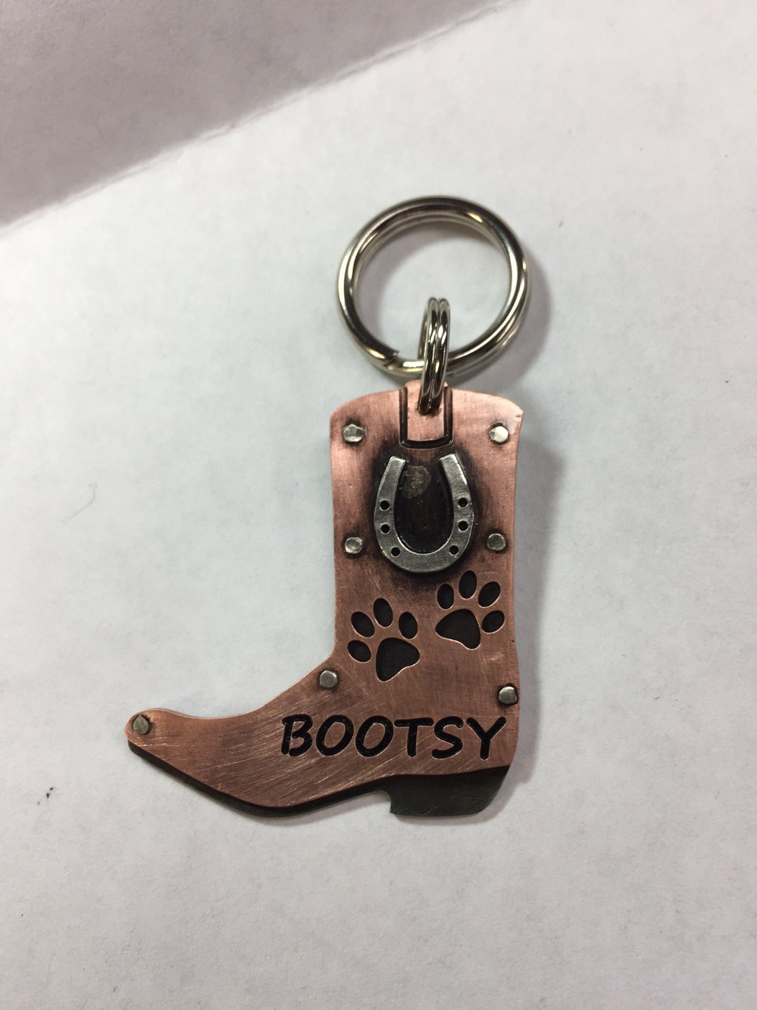 Boot Horseshoe Pet Dog ID Tag-custom Lucky Dog Tag-western Collar Tag ...
