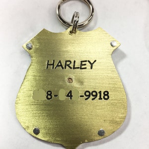 K9 Officer Police Badge Dog Tag-custom Engraved Dog Collar Tag-law ...
