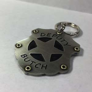 Fun Deputy Police Badge Dog Tag Id-handmade Metal Pet Id Tag-custom ...