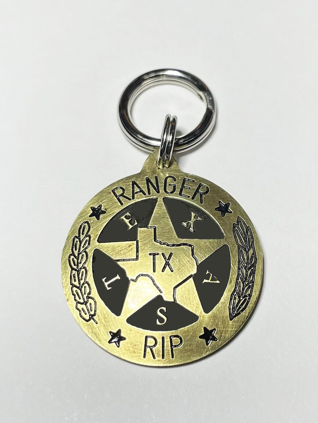 K9 Texas Ranger Police Badge Dog Tag-custom Engraved Dog Collar Tag-law ...