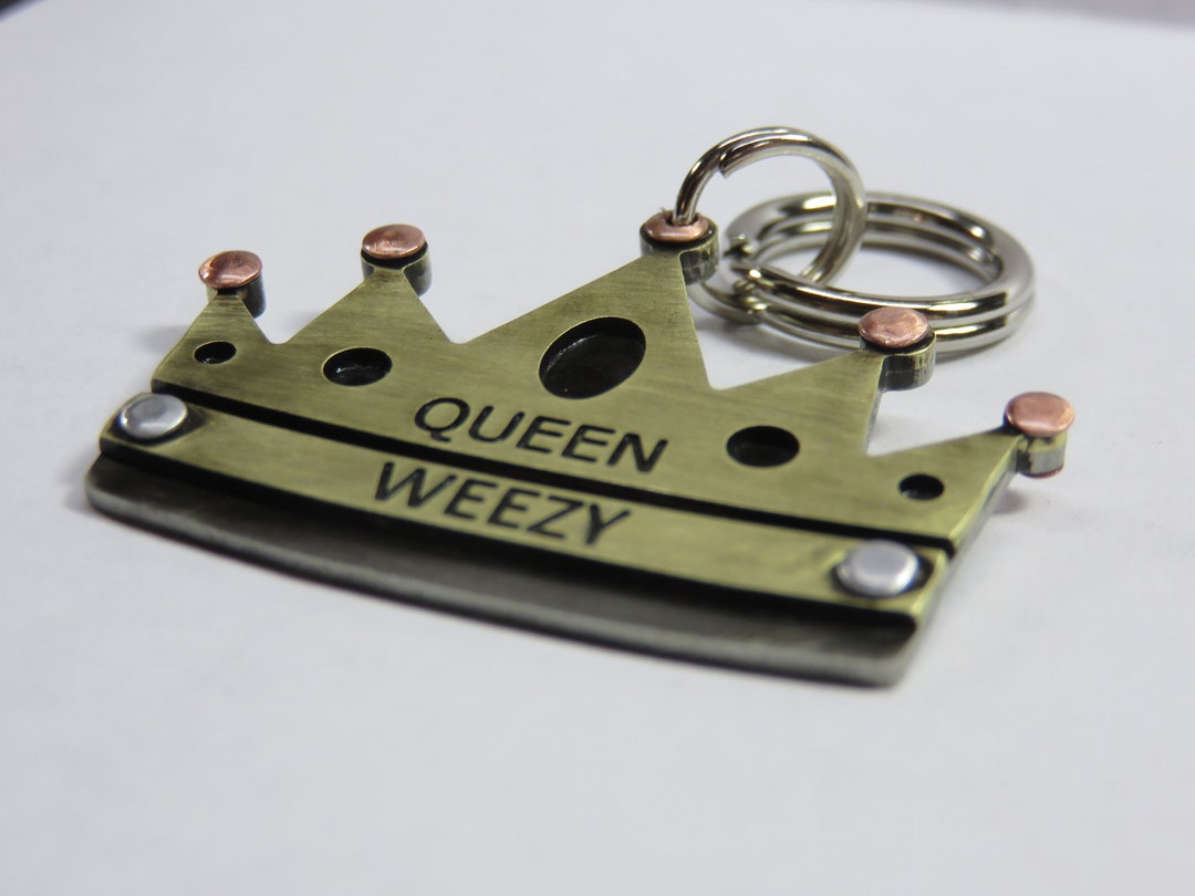 Crown Pet Id Tag-king Queen Princess Dog Tag-royalty Name Tag in Brass ...