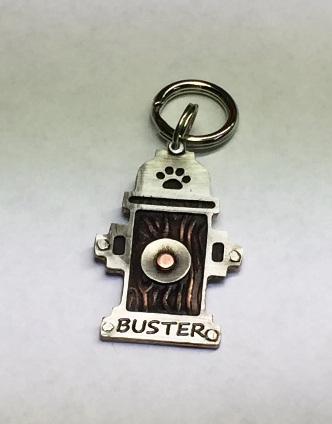 Fire Hydrant Dog Pet Tag Id-unique Handcrafted Firefighter Collar Tag ...