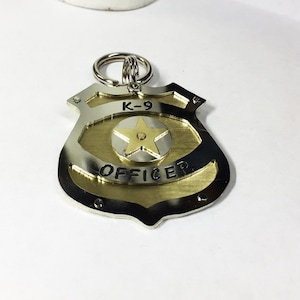 K9 Officer Police Badge Dog Tag-custom Engraved Dog Collar Tag-law ...