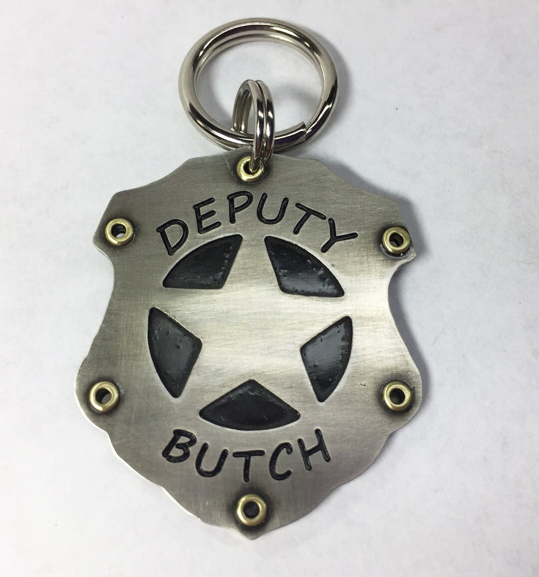 Fun Deputy Police Badge Dog Tag Id-handmade Metal Pet Id Tag-custom ...
