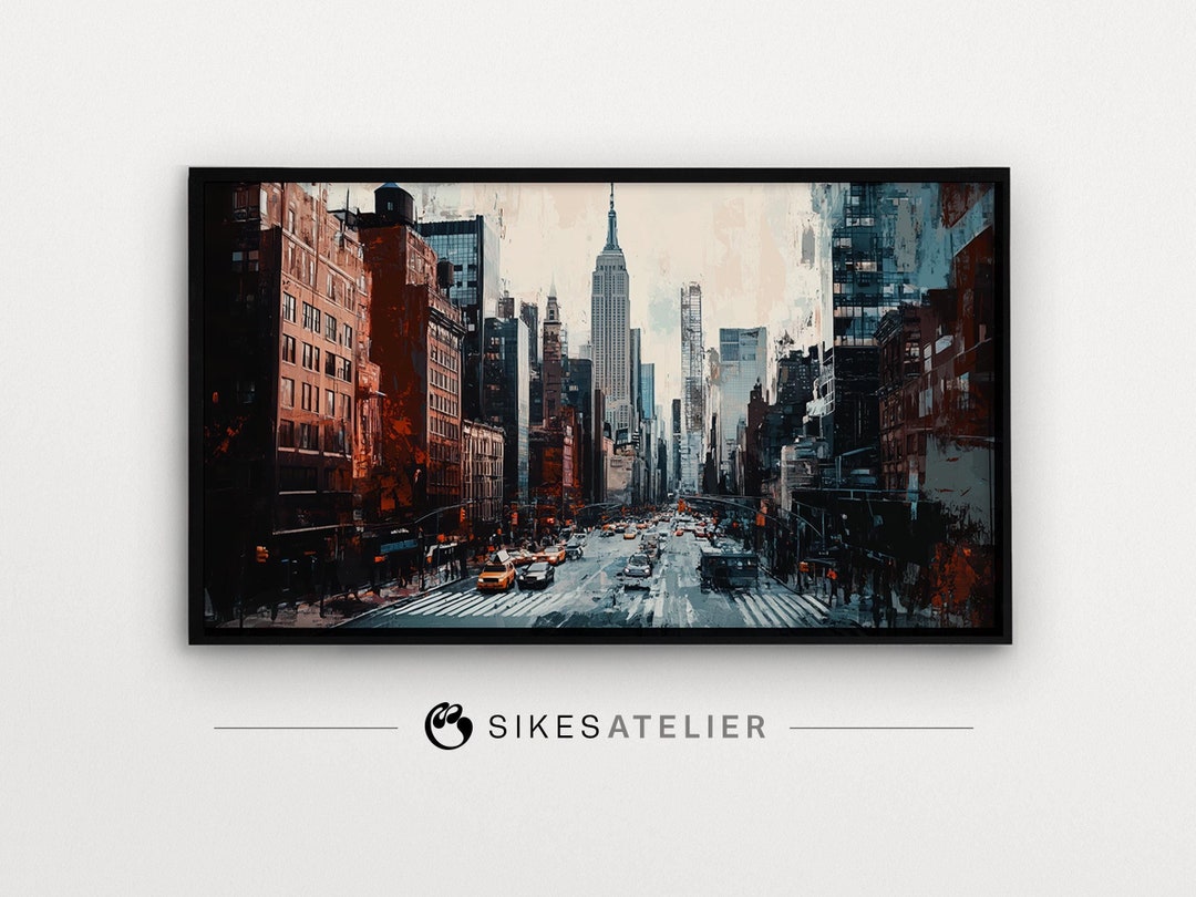 Abstract NYC FRAME TV Art & Desktop Wallpaper, New York Cityscape ...