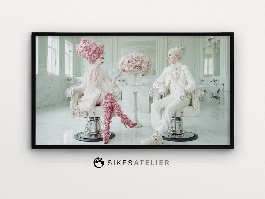 Frame TV Art and Desktop Wallpaper of a Rococo Coquette Image With a ...