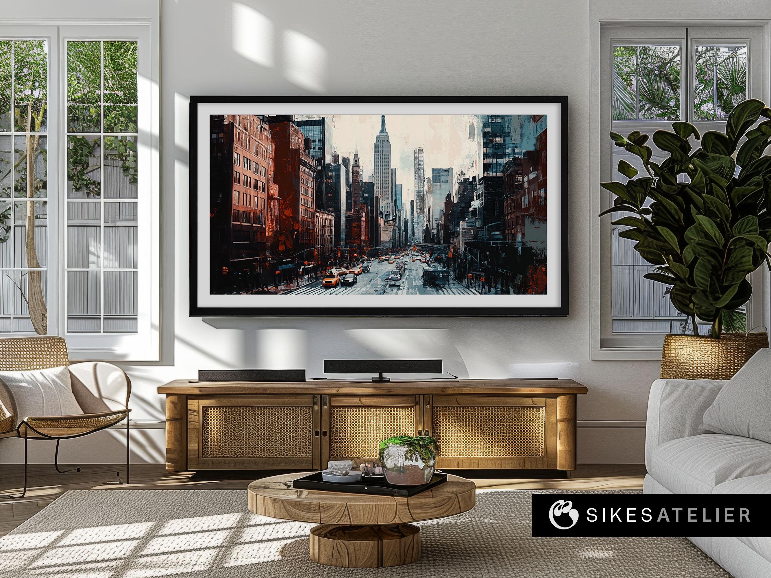 Abstract NYC FRAME TV Art & Desktop Wallpaper, New York Cityscape ...