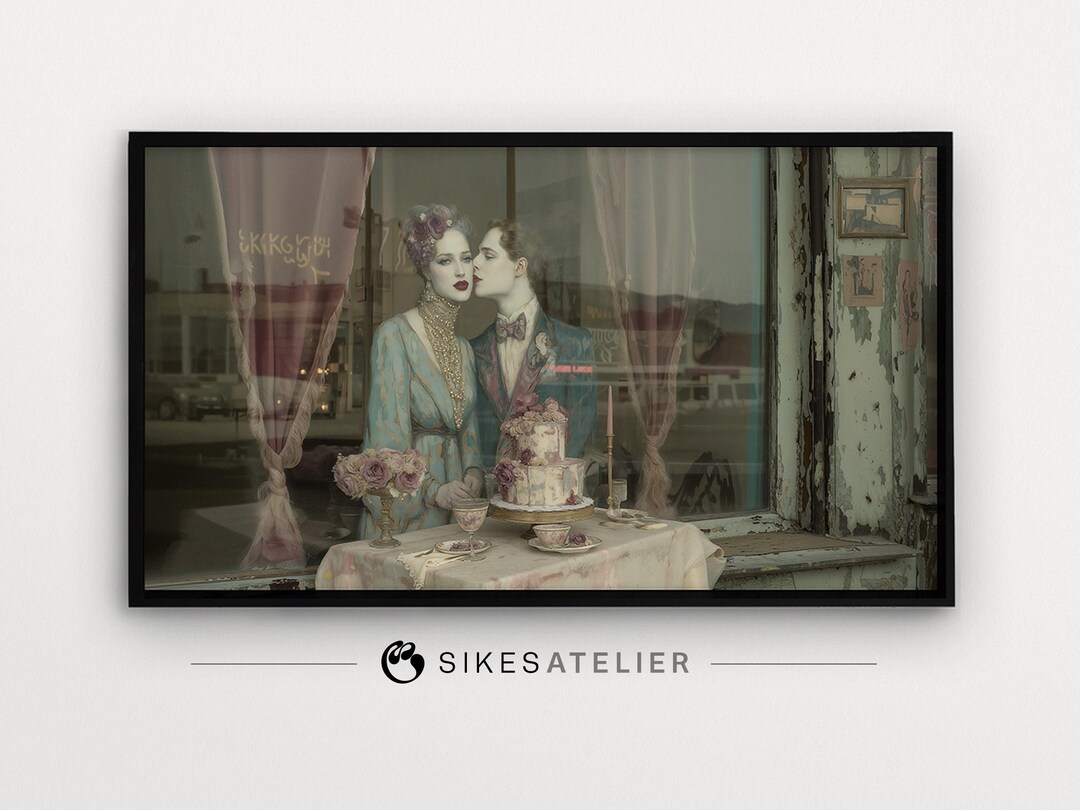 Surreal Coquette Couple: Retro Maximalist Frame TV Art (digital ...