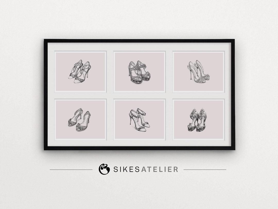 High Heel Fashion Sketch: Minimalist Frame TV Art (digital Download) - Etsy