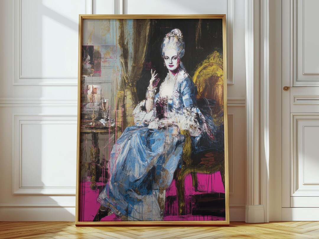 Marie Antoinette Print: Rococo, Dark Coquette Decor, Inspired by ...