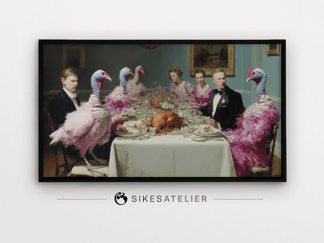 Thanksgiving FRAME TV Art: Funny, Surreal Turkey Dinner (digital ...