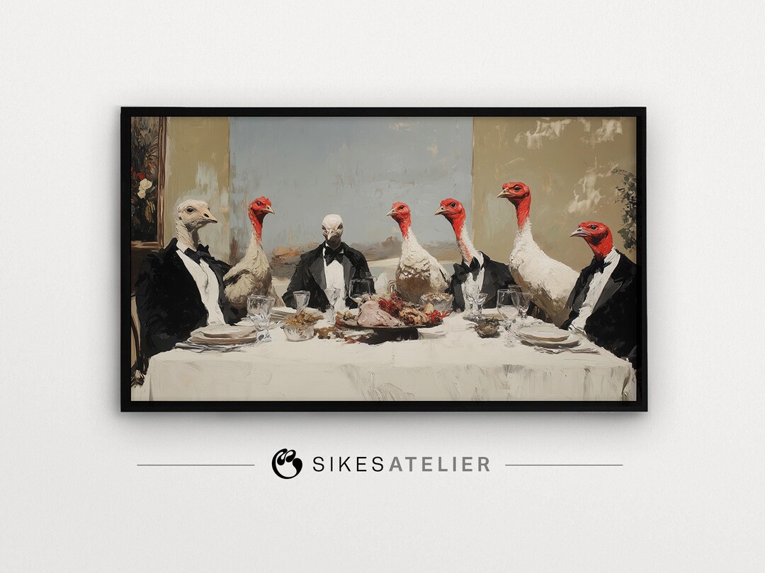 Thanksgiving FRAME TV Art: Funny, Surreal Turkey Dinner (digital ...