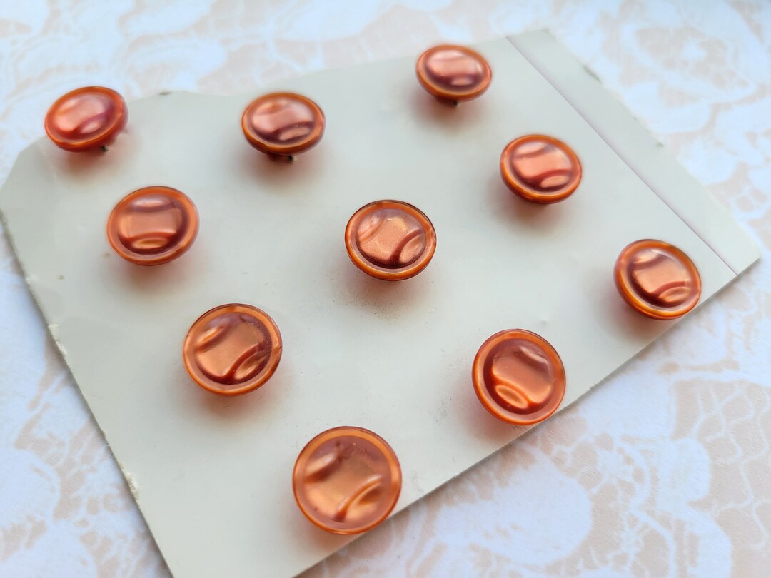 10 Rust Brown Vintage Shank Buttons 7/16 Inch 11mm - Etsy