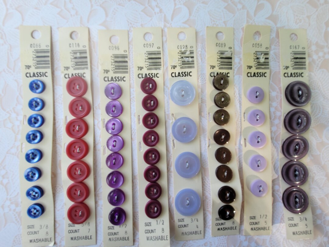 CHOICE Classic Buttons Blue Red Maroon Lavender Brown Purple - Etsy