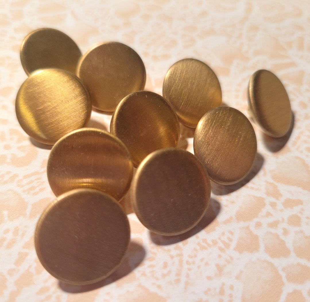 10 Gold Shank Buttons 5/8 Inch New Vintage Buttons From Muscatine Iowa ...
