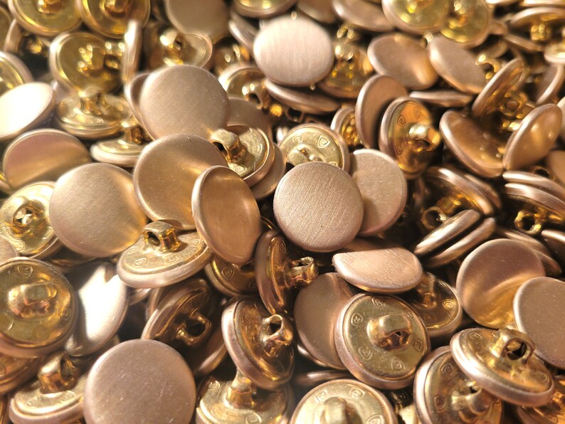 10 Gold Shank Buttons 5/8 Inch New Vintage Buttons From Muscatine Iowa ...