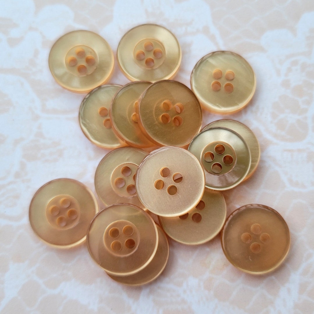 15 Vintage Peach 4 Hole Buttons 1/2 Inch - Etsy