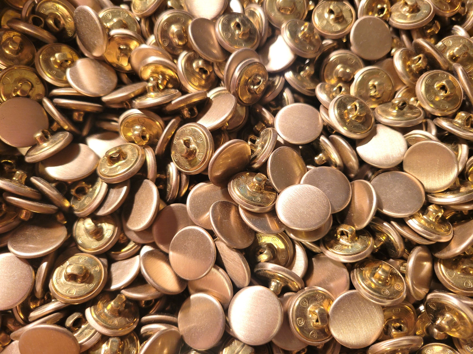 10 Gold Shank Buttons 5/8 Inch New Vintage Buttons From Muscatine Iowa ...