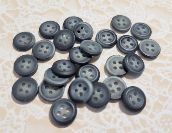 25 Vintage Navy Blue & Gray 2 Tone Buttons 3/8 Inch - Etsy