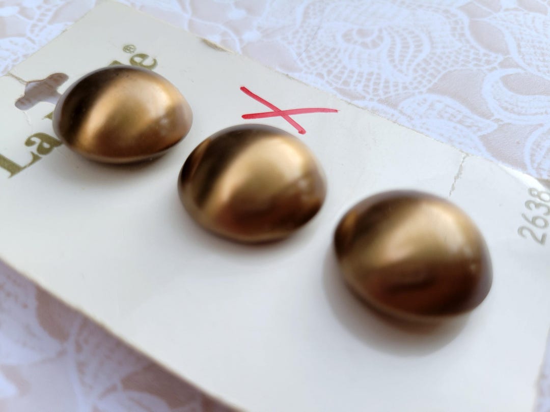 Vintage Gold Half Ball Buttons: La Mode Metal Shank 3/4 Inch (18mm) - Etsy