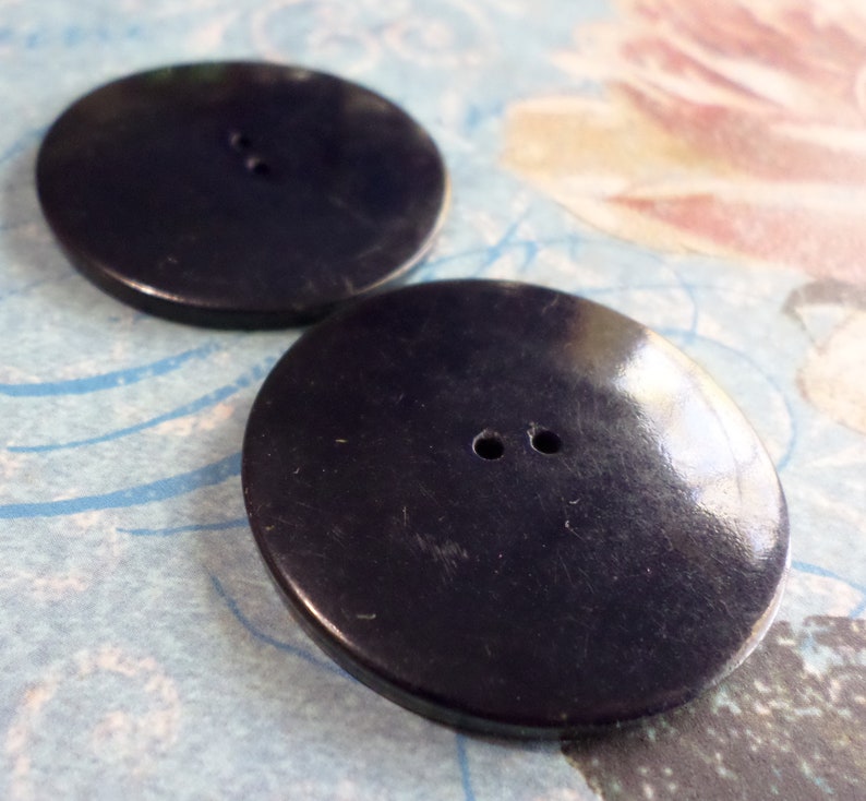2 BIG Black Triangle Vintage Buttons 1 1/2 Inches - Etsy